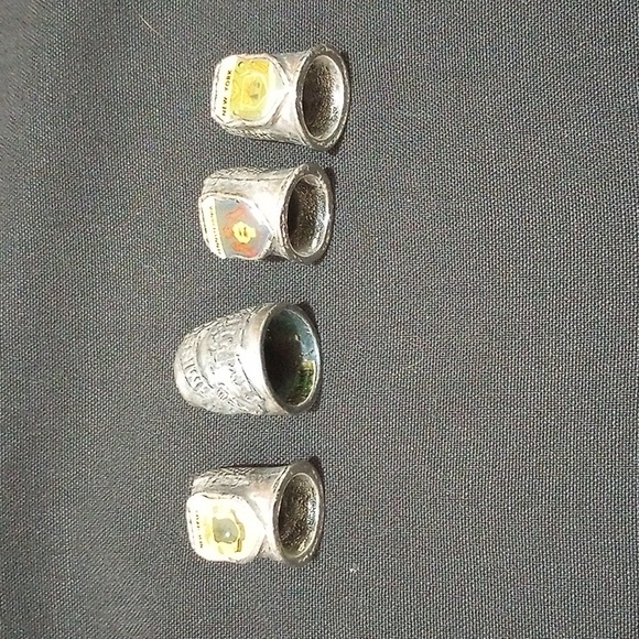 Vintage | Office | Vintage Metal Thimbles State Crest Collectibles ...